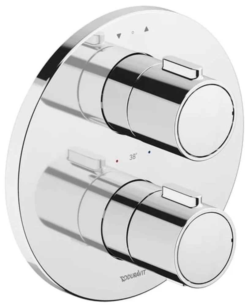 Duravit - Termostatická baterie pod omítku, pro 2 spotřebiče, s tělesem, chrom TH4200008010
