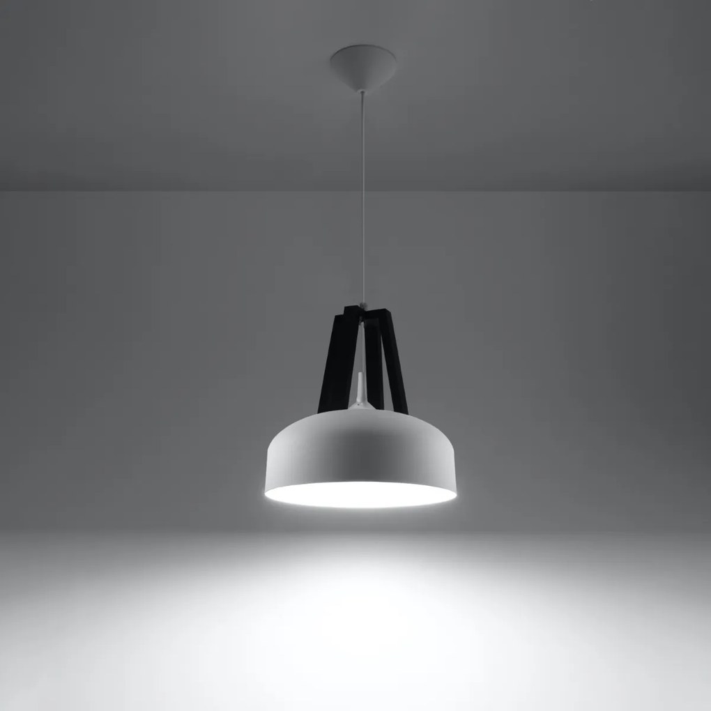 Sollux Lighting Závěsná lampa CASCO bílá/černá