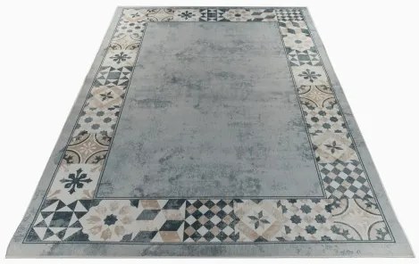 Protiskluzový koberec / běhoun CRYSTAL PRINT šedý / béžový