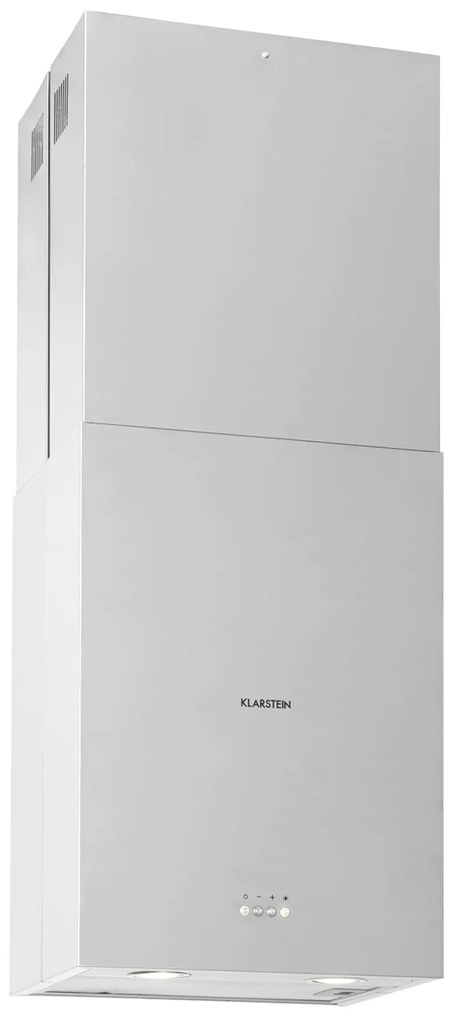 Klarstein Structura, digestoř, 90 cm, ostrůvková, 624 m³/h, A, LED, nerezová ocel, stříbrná