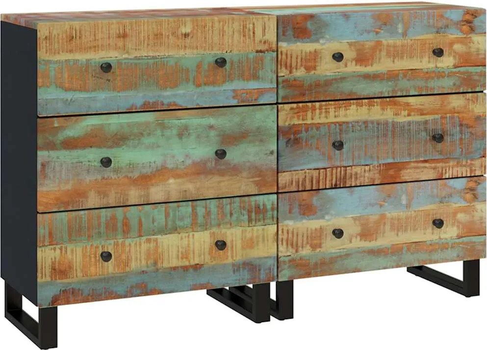Příborníky 2 ks 60 x 33 x 75 cm masivní recyklované dřevo 3143637