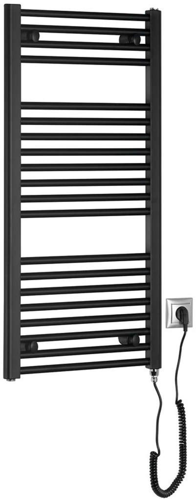 Aqualine - Topné těleso 45x96 cm, 300 W, matná černá ILE94TB