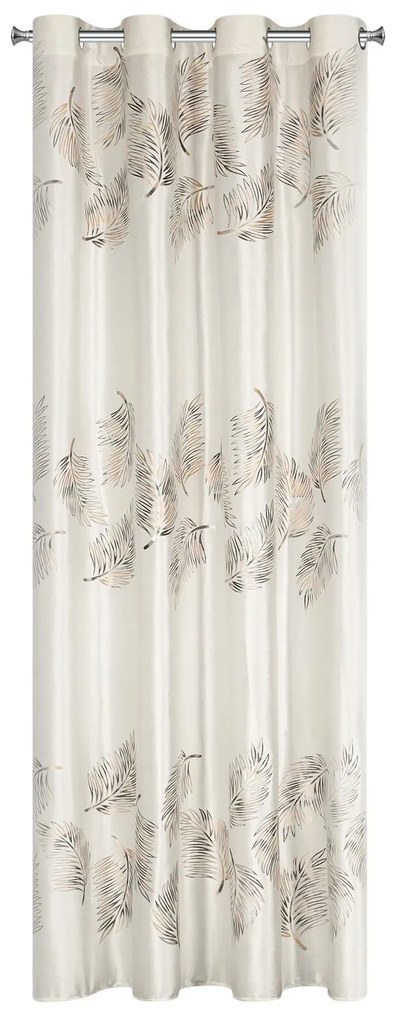 ZATEMŇOVACÍ ZÁVĚS NA KROUŽCÍCH IDALIA 140X250 CM LISTY
