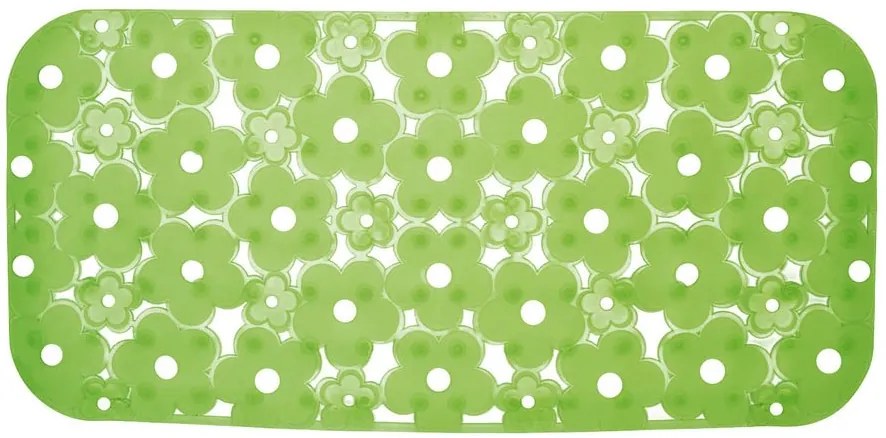 MARGHERITA podložka do vany 34,5x72cm s protiskluzem, PVC, zelená (973572P8) Aqualine