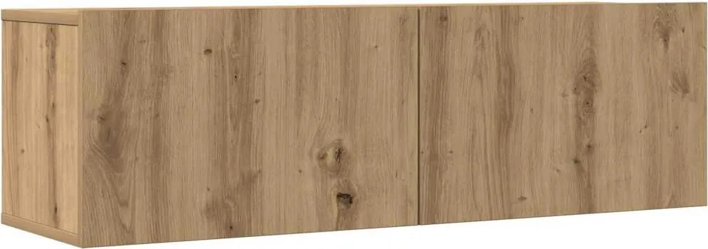 Sada 3 kusů nástěnné TV skříňka dub artisan kompozitní dřevo 3329206