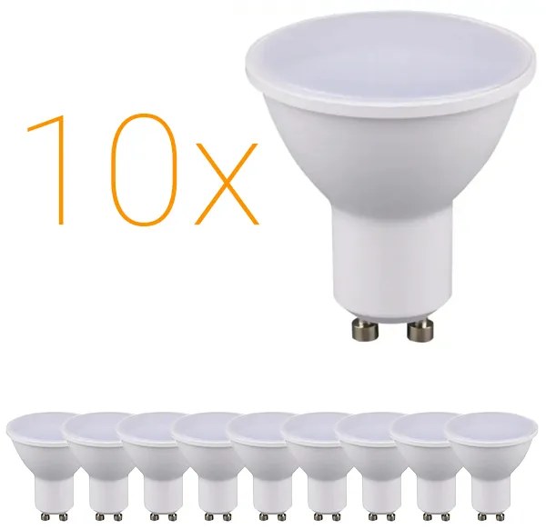 BERGE 10x LED žárovka - GU10 - ECOPLANET - 10W - 900Lm - teplá bílá