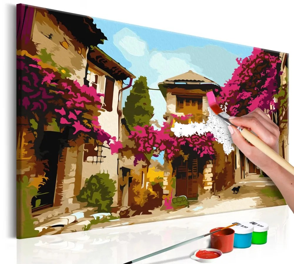 Bimago Malování podle čísel - Mediterranean Town | 60x40 cm