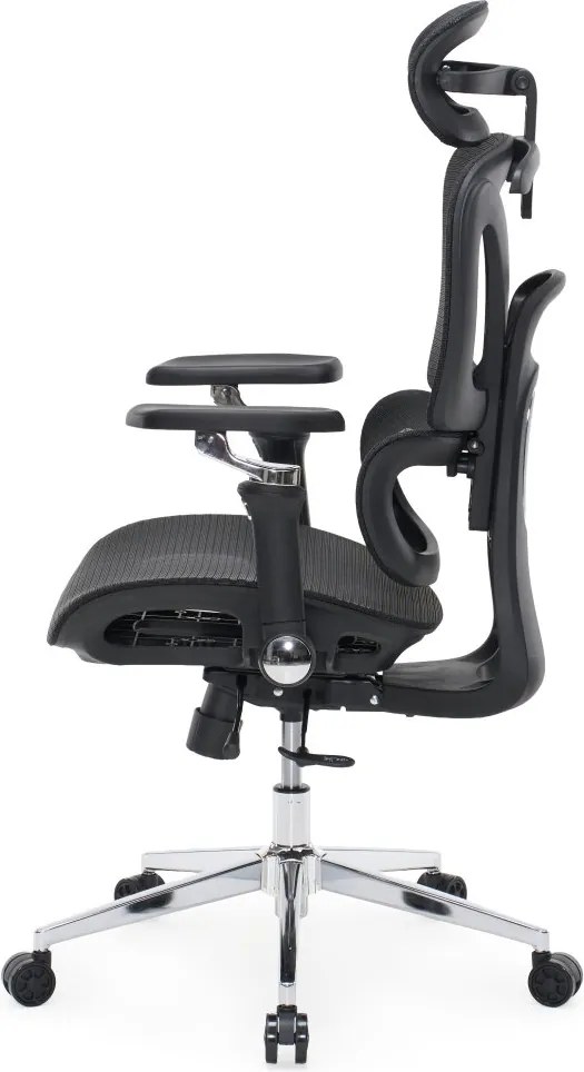 Kancelářská ergonomická židle PORTE — síťovina, černá
