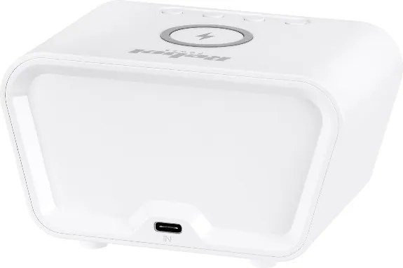 Digitální budík s indukční nabíječkou REBEL RB-6303-W, bílá
