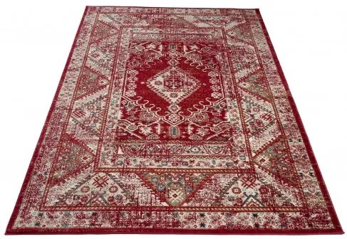 Kusový koberec klasický DUBAI L429A červený Rozměr: 80x150 cm