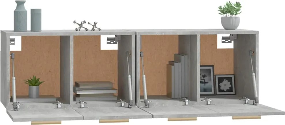 Nástěnné skříňky 2 ks betonově šedé 60x36,5x35 cm kompozit 3115631