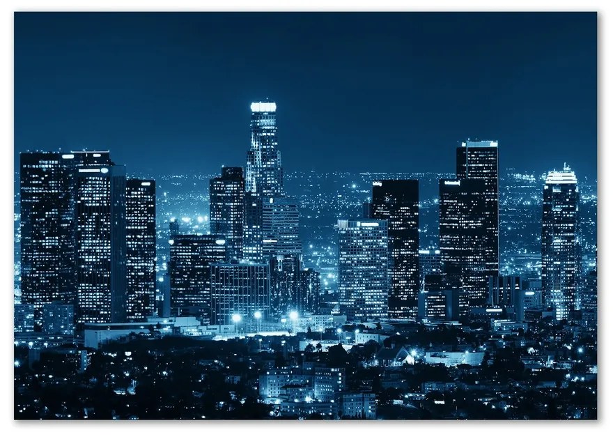 Wallmuralia Foto-obrah sklo tvrzené Los Angeles noc 100x70 cm