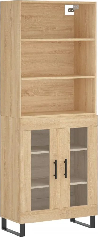 Skříň highboard dub sonoma 69,5 x 34 x 180 cm kompozitní dřevo 3189344