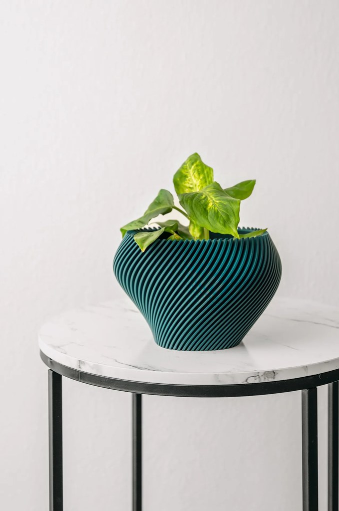 KVĚTINÁČ TORACE - S jedinečným designem, transformative teal