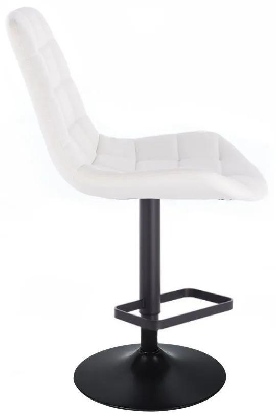 LuxuryForm Barová židle PARIS na černém talíři - bílá