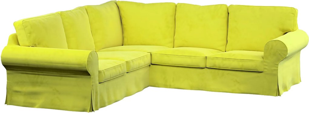 Potah na pohovku IKEA Ektorp rohová barva zelená látka lesklé, sametová