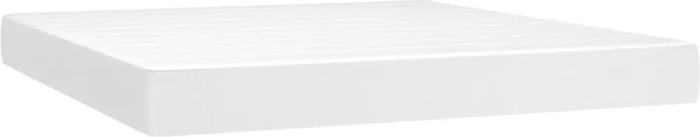 Box spring postel s matrací bílá 160x200 cm umělá kůže 3141012