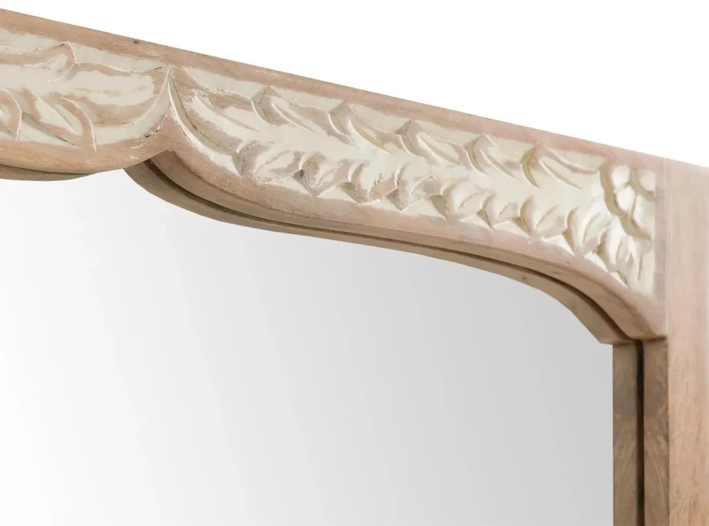 furniture-nabytek.cz - Masivní koupelnové zrcadlo Delmar z mangového dřeva, lakované, hnědé – 80 cm