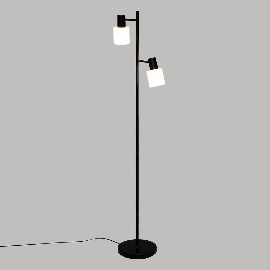 Stojací lampa TAIS, kovová, 143 cm, černá