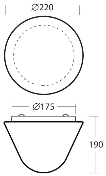 Osmont 42915 Draco 1, stropní svítidlo, 1x60W E27, prům.22cm