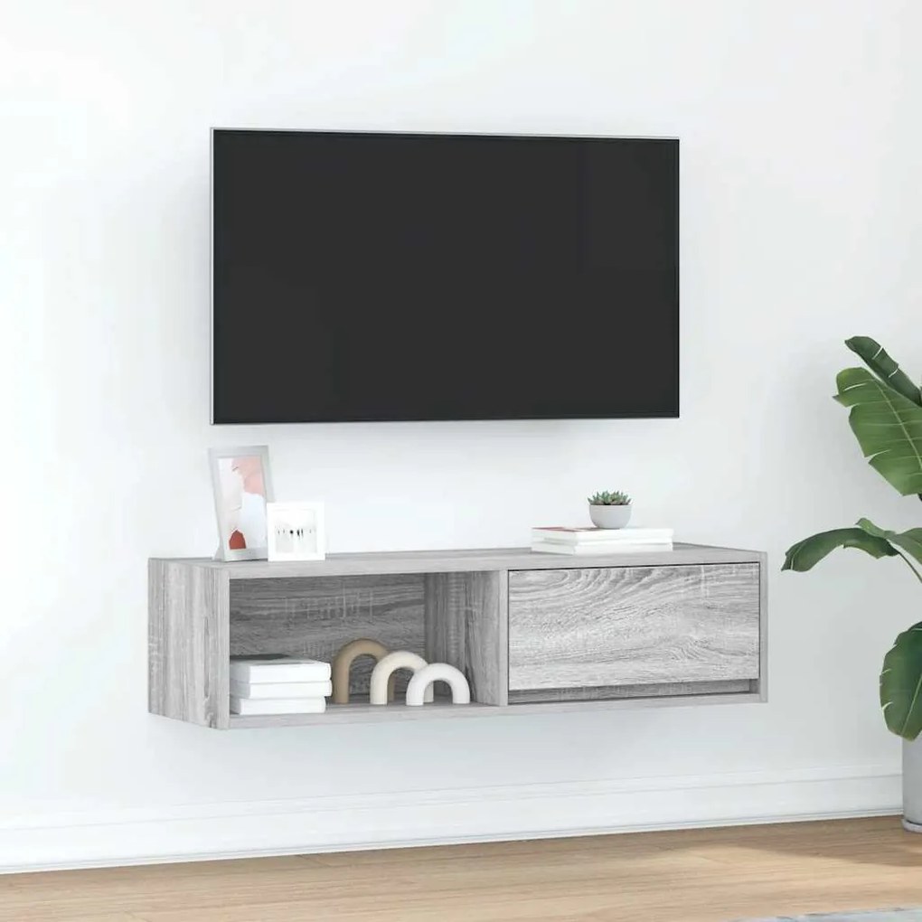 TV skříňka šedá sonoma 100x31x25,5 cm kompozitní dřevo