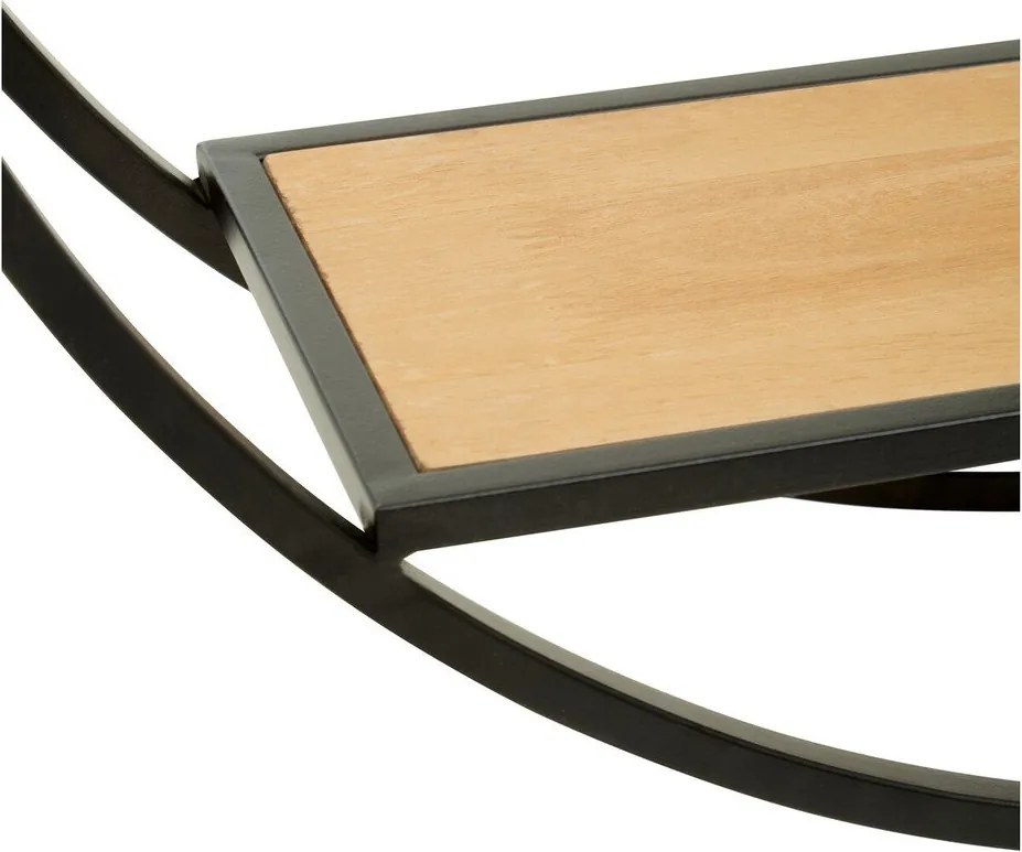 Černá/v přírodní barvě patrová kovová police 61 cm Mataram – Premier Housewares
