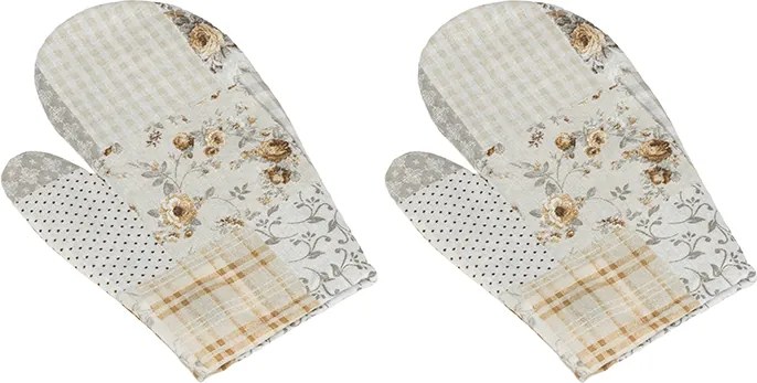 Bellatex Kuchyňská chňapka - 2ks Béžová,Šedá 28x18 cm