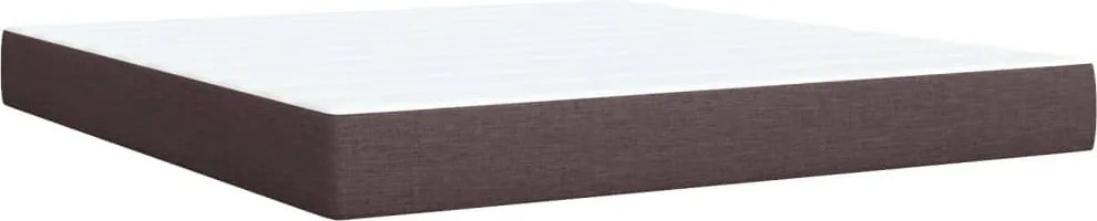 Box spring postel s matrací tmavě hnědá 180x200 cm textil 3285494