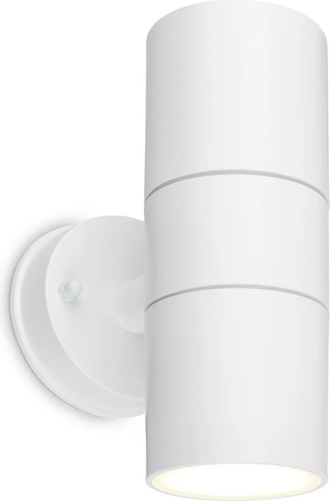 BRILO 3792026 Venkovní nástěnné svítidlo, IP54 voděodolné a prachotěsné, Up/Down, 16cm výška, bílé - BRILO