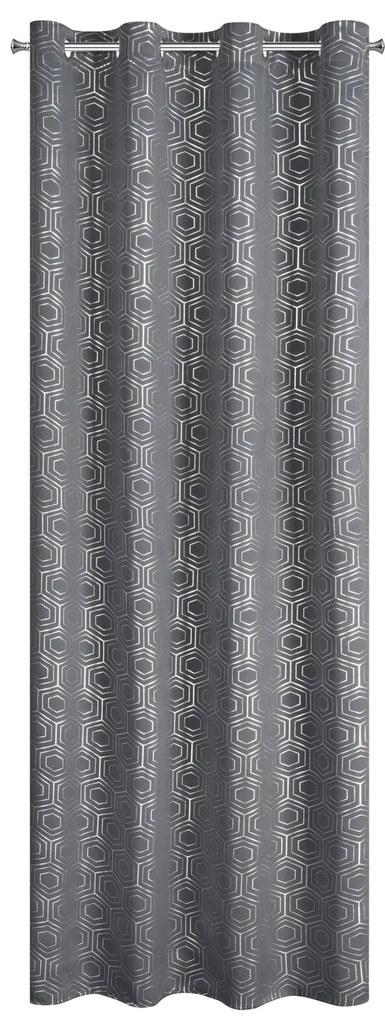 ZÁVĚS NA KROUŽCÍCH KAJA 135X250 CM VZOROVANÁ