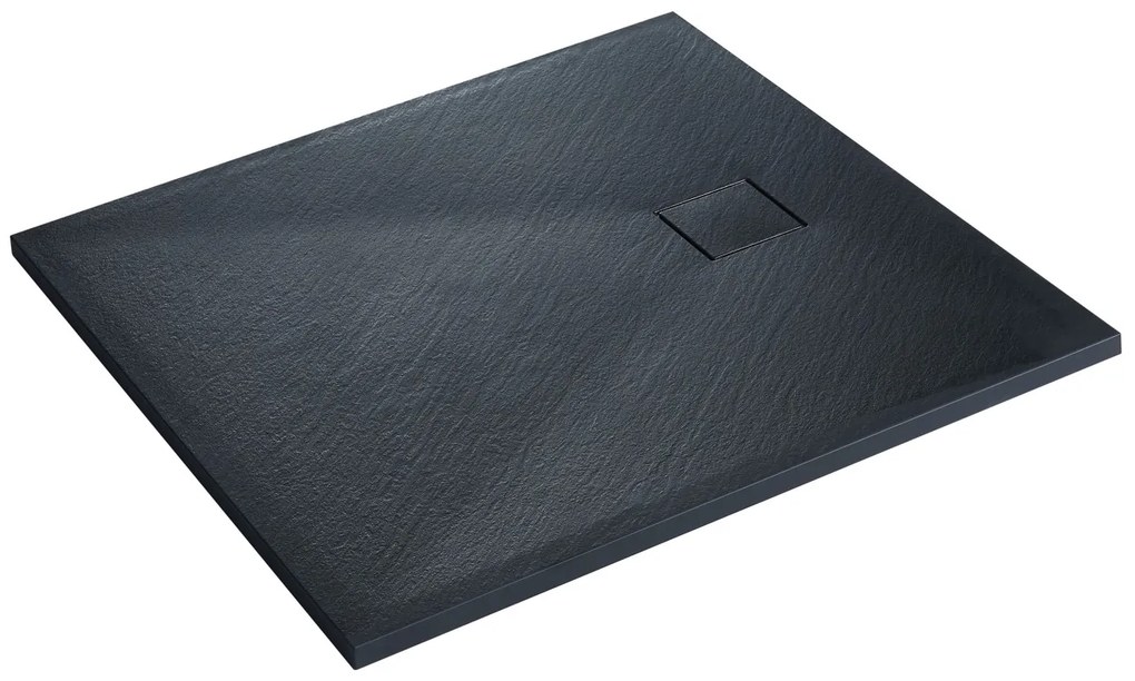 Erga Hyper, SMC sprchová vanička 120x80x2, 6 cm + sifon, černá matná, ERG-V06-SMC-8012S-BK