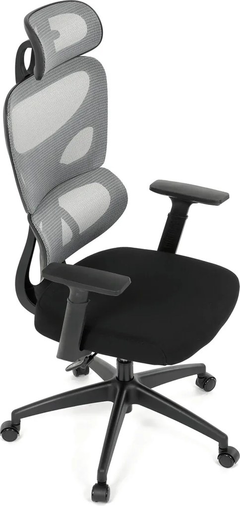 Ergonomická kancelářská židle LEXON - šedá síťovina