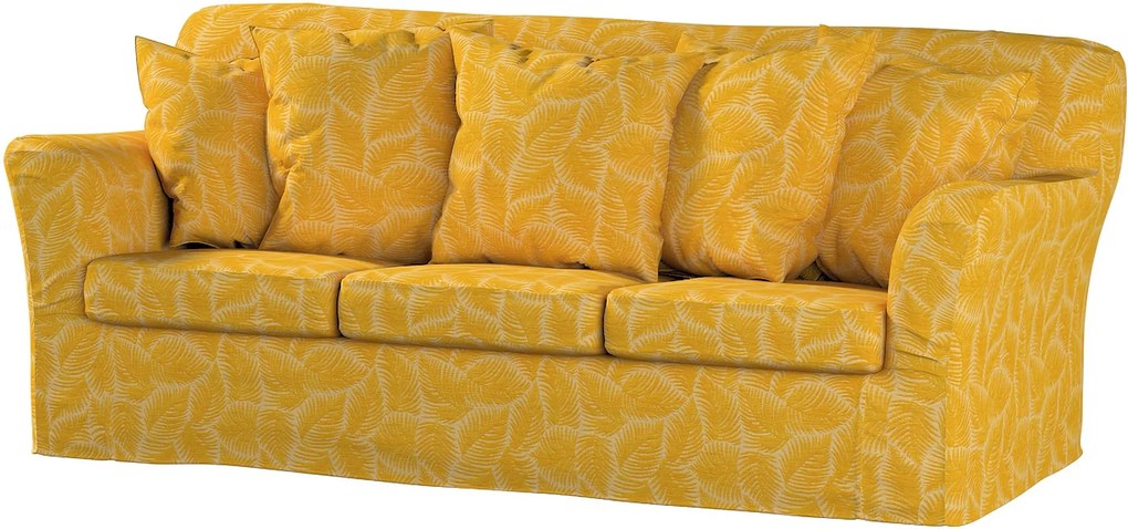 Potah na pohovku IKEA Tomelilla 3-místná nerozkládací barva žlutá látka pletený vzor, vzorované