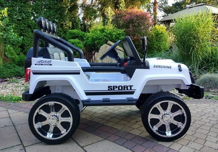LEAN CARS Elektrické autíčko Jeep S2388 bílé 4x45W
