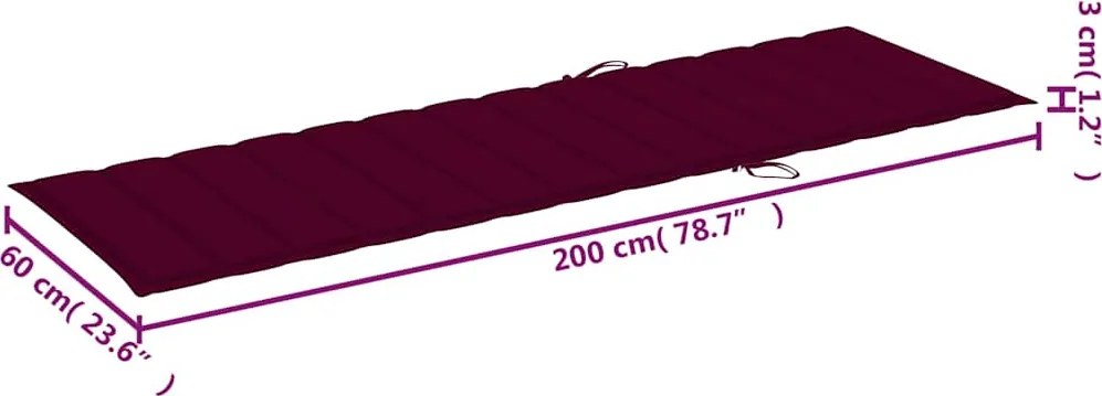 Zahradní lehátko pro 2 osoby s poduškami masivní akácie 3061383