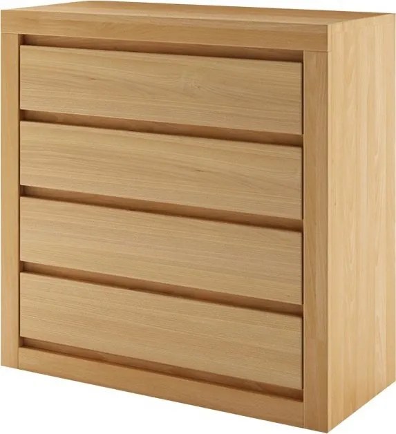 Casarredo - Komfort nábytek Komoda DK-403 se 4 zásuvkami, masiv | barva: moření lausane