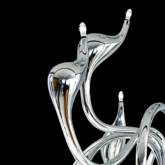 Designový lustr Snake 2 chrom