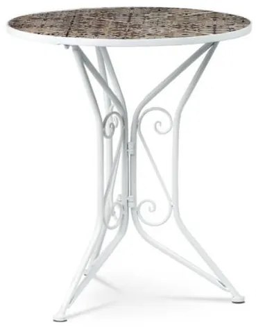 Sconto Zahradní stolek US 1000 bílá,mozaika
