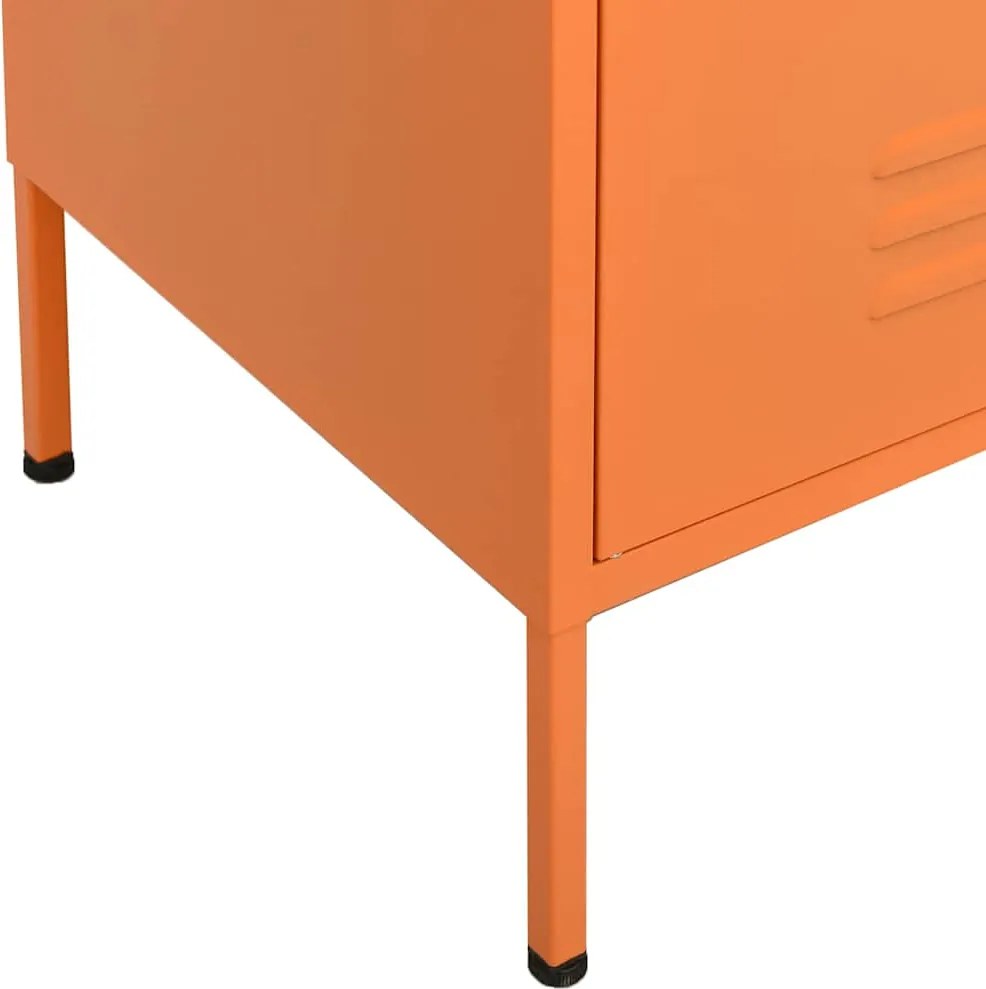 Úložná skříň oranžová 80 x 35 x 101,5 cm ocel 336165