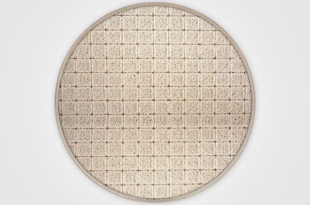 Vopi koberce Kusový koberec Udinese béžový kulatý - 57x57 (průměr) kruh cm