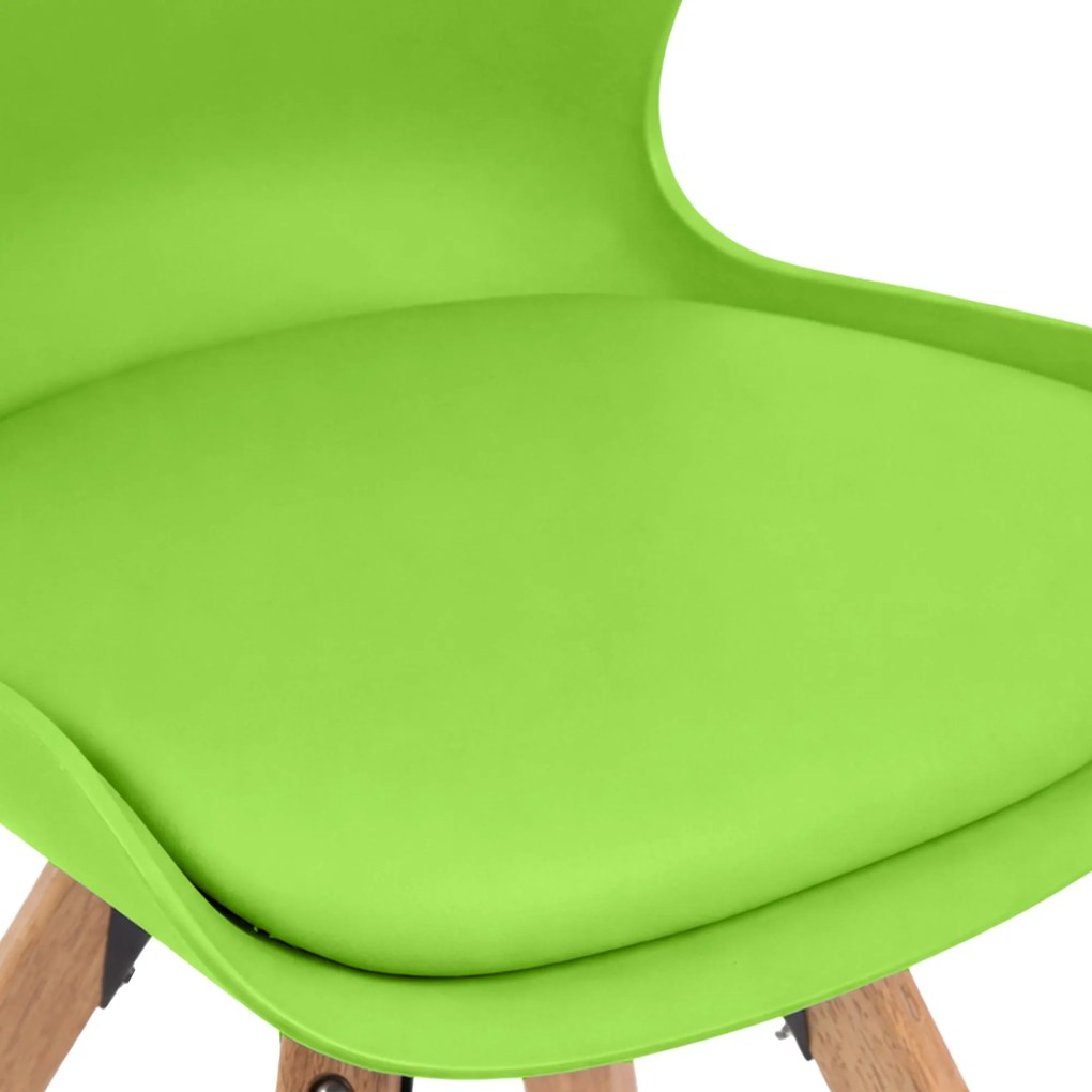 Sada 4 ks židle Luna plast – zelená