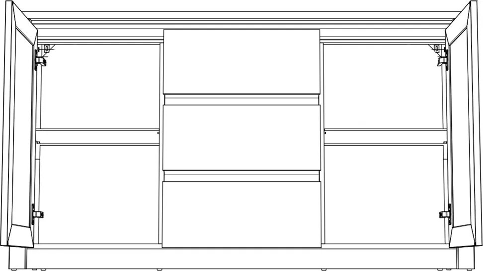 Obývací stěna s komodou MONTANA d | 6 dílů | 280 cm + 140 cm + 120x60 cm | lefkas