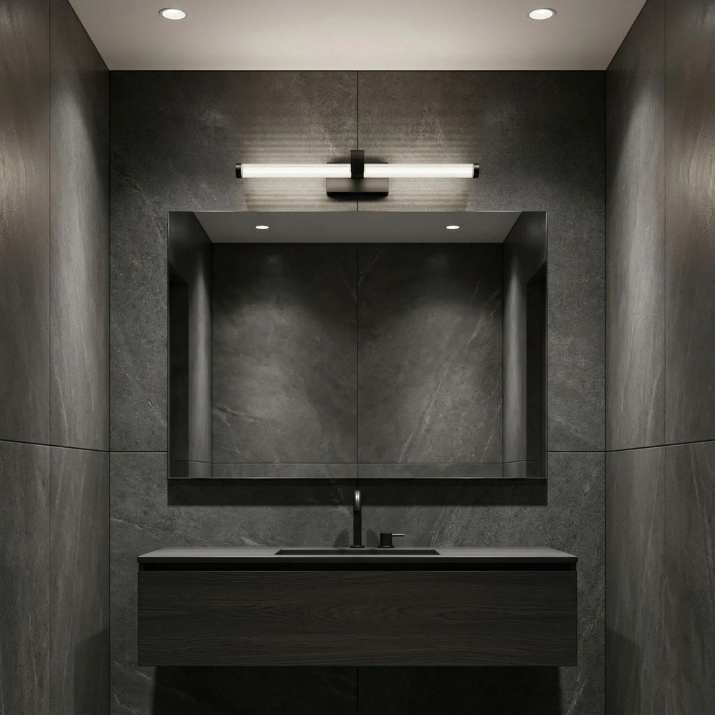 Toolight Toolight, LED nástěnné svítidlo 40cm, 9W, 4000K, 1000lm, APP1887-1W, černá matná, OSW-66042