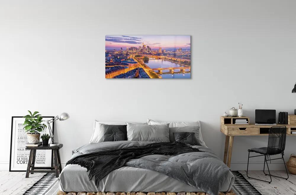 akrylový obraz Berlín noční panorama 100x50 cm