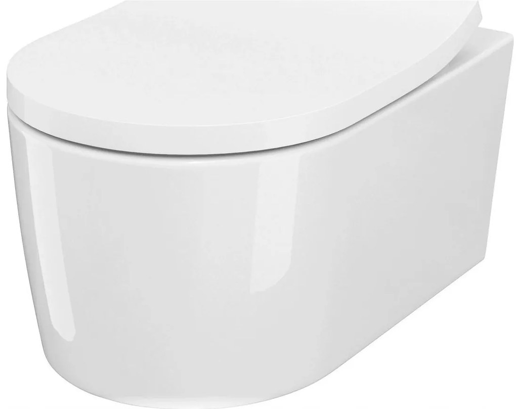 Cersanit Inverto závěsná wc mísa StreamOn 52 x 35,5 cm + pomalu-padající sedátko, Bílá, S701-432