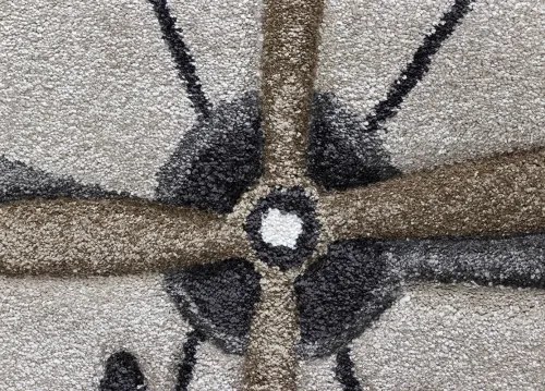Koberce Breno Kusový koberec VEGAS KIDS kruh 05/SBE, Béžová, Vícebarevné, 120 x 120 cm