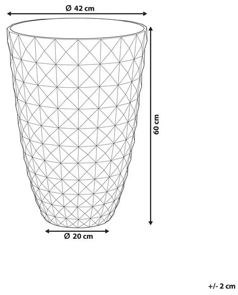 Květináč tmavě modrý ⌀42 cm FERIZA Beliani