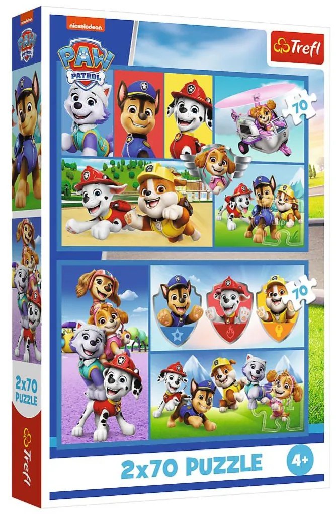 Trefl Puzzle 2x70 Tlapková patrola/Paw Patrol 27,5x18cm v krabici 19x29x4cm