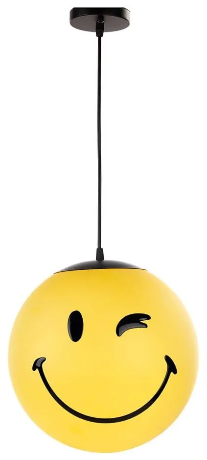 ONLI - Dětský lustr na lanku SMILEY 1xE27/15W/230V žlutá