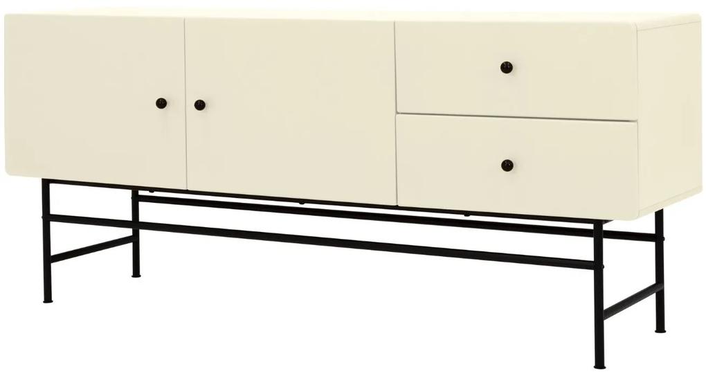 Matně bílá lakovaná komoda Tenzo Cocktail 157,8 x 41,5 cm